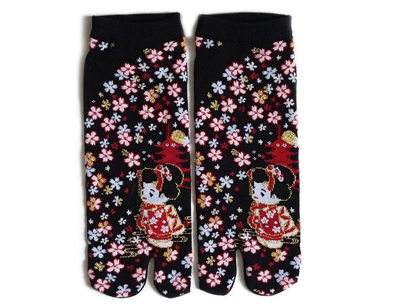 Japanese Tabi Socks - Geisha - Black | NOVMTL